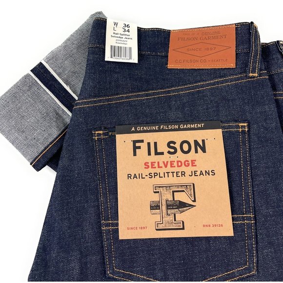 Filson | Jeans | Filson Rail Splitter Selvedge Straight Leg Jeans Mens ...